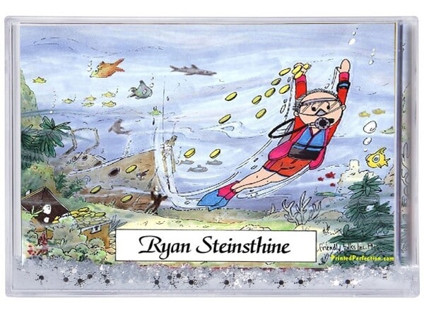 125-FF Scuba Diver – Snow Frame – Printed Perfection Personalized Gifts